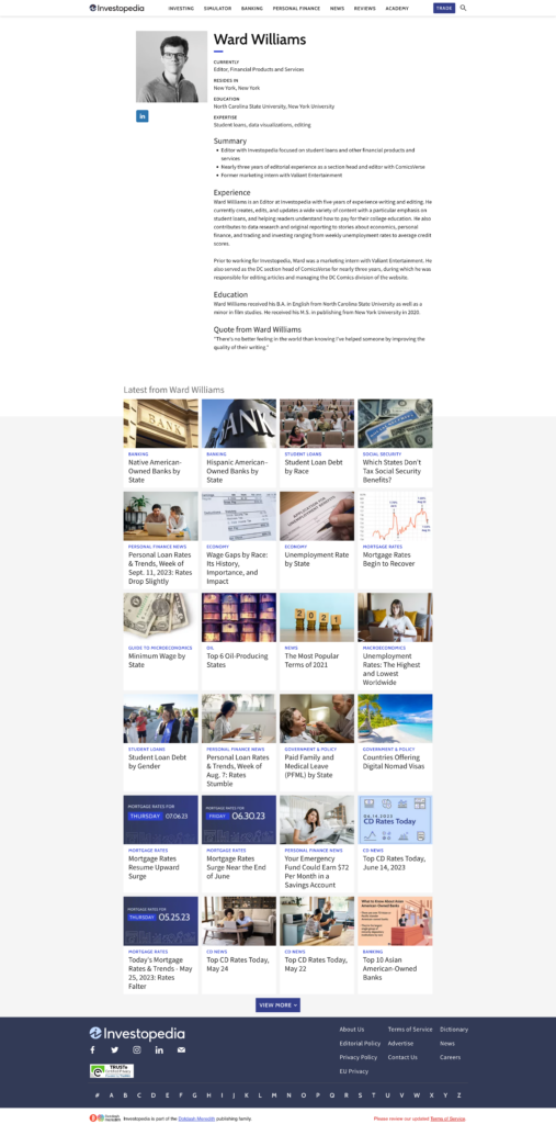 11 Author Page Examples that Showcase E-E-A-T | Digitaloft